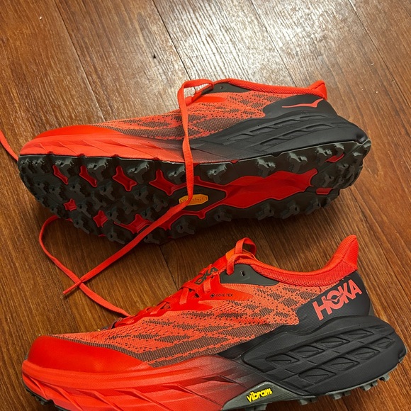 Hoka | Shoes | Hoka Vibram Trail Running Shoes Red And Black | Poshmark